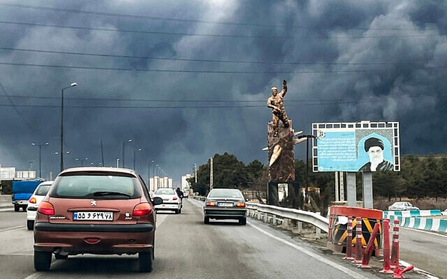 Black clouds over Tehran rain down oil drops after Israel strikes oil ...