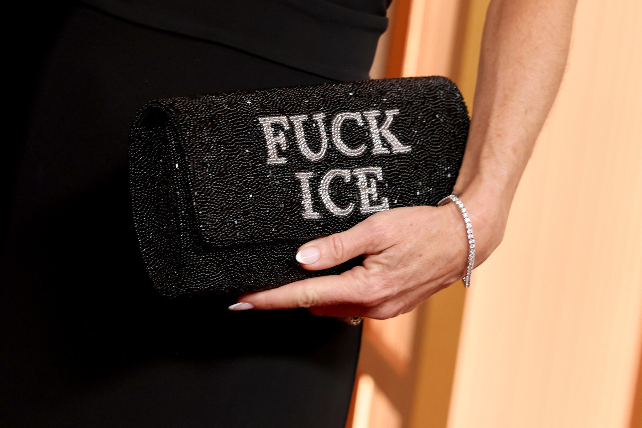 At Oscars, stars pin their hopes on 'Free Palestine' and 'ICE OUT ...