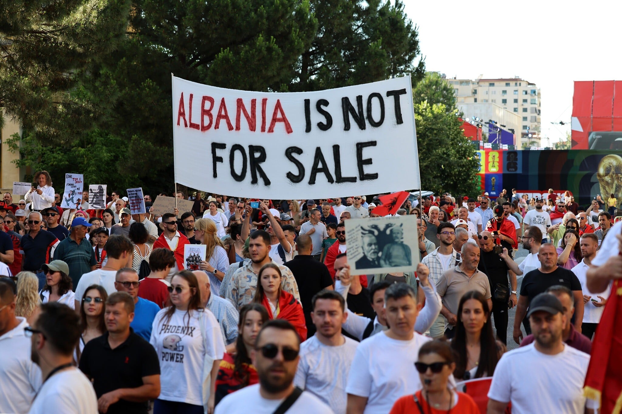 Thousands rally in Albania amid growing opposition to Kushner-linked ...